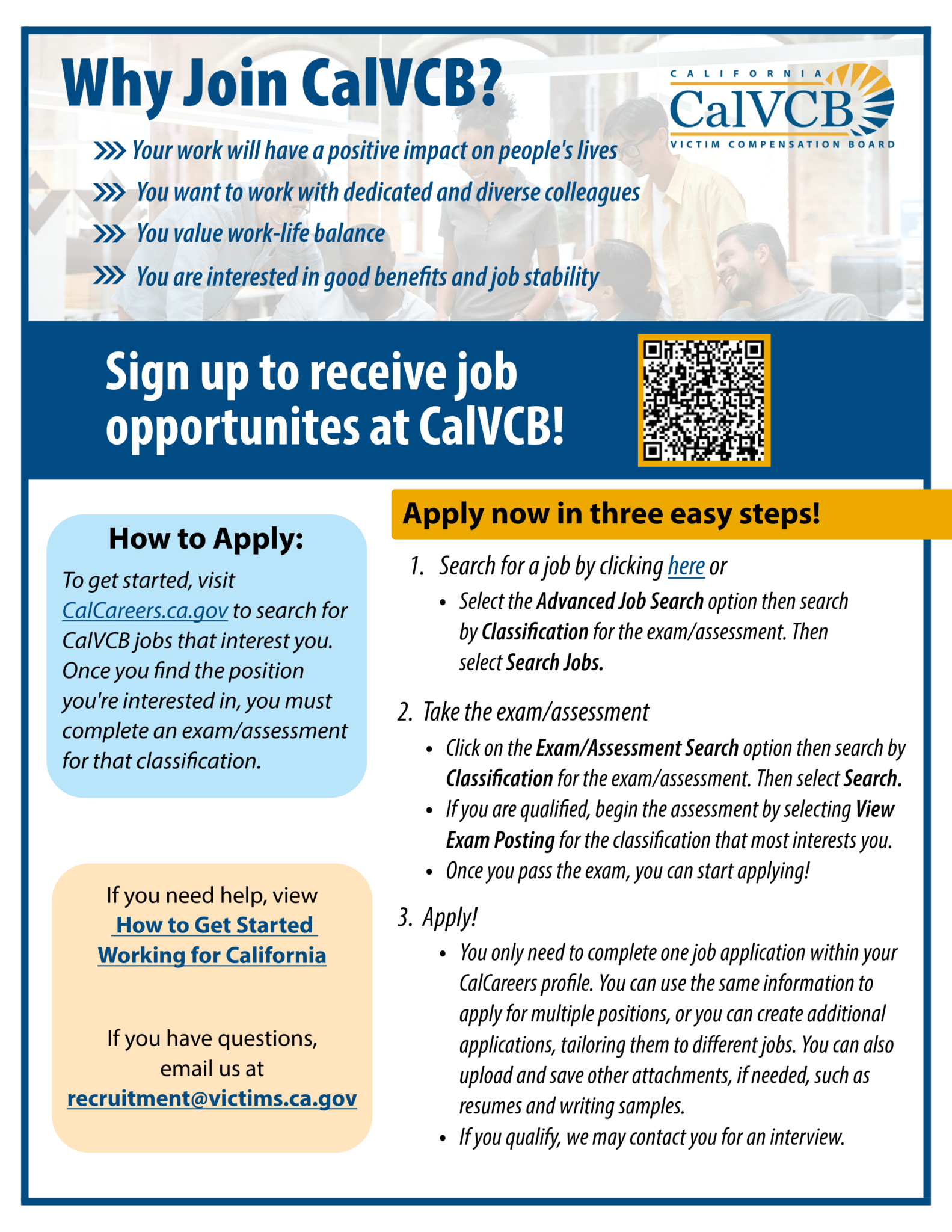 Job Opportunities - CA Victim Compensation Board